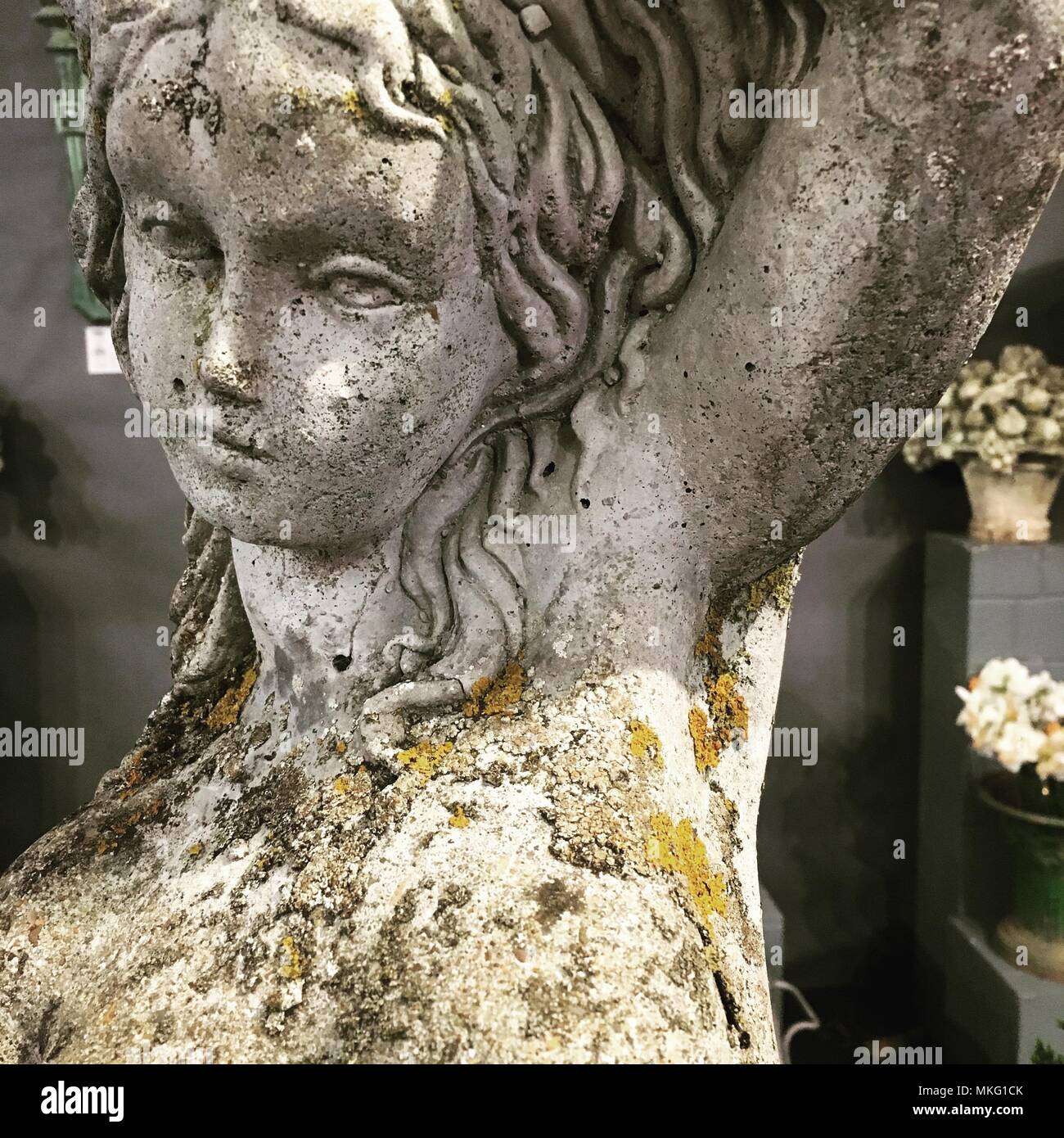 Moss covered statue hi-res stock photography and images - Alamy