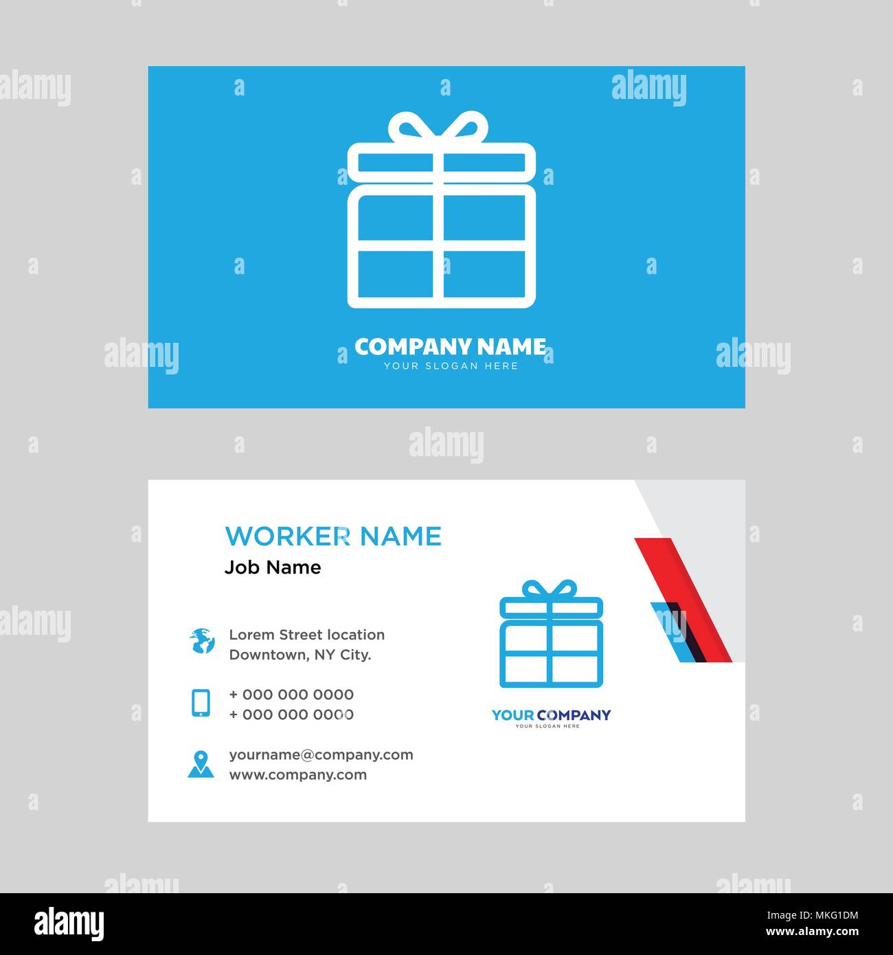 Gift, present business card design template, Visiting for your company ...