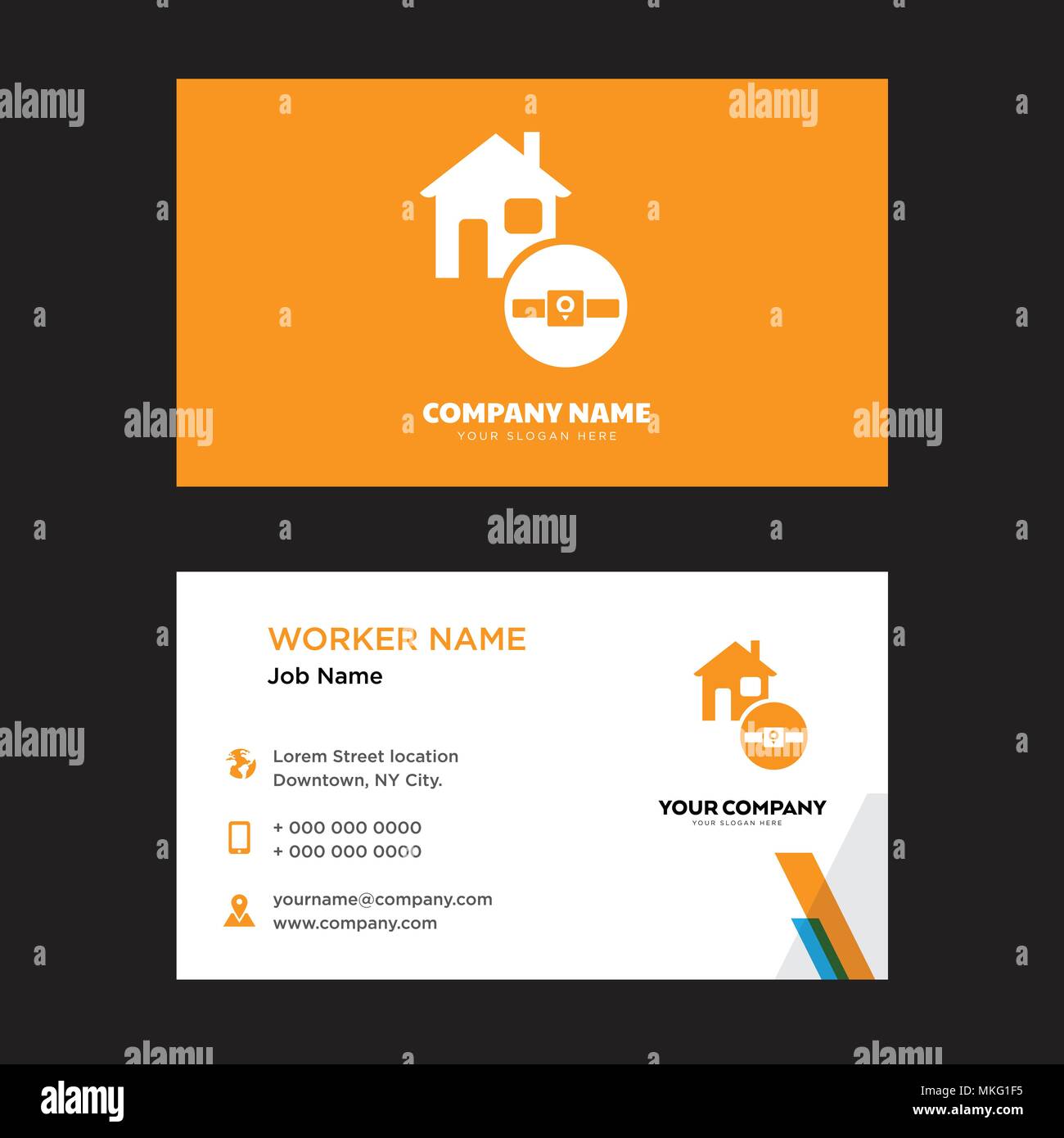 Smartwatch business card design template, Visiting for your company ...