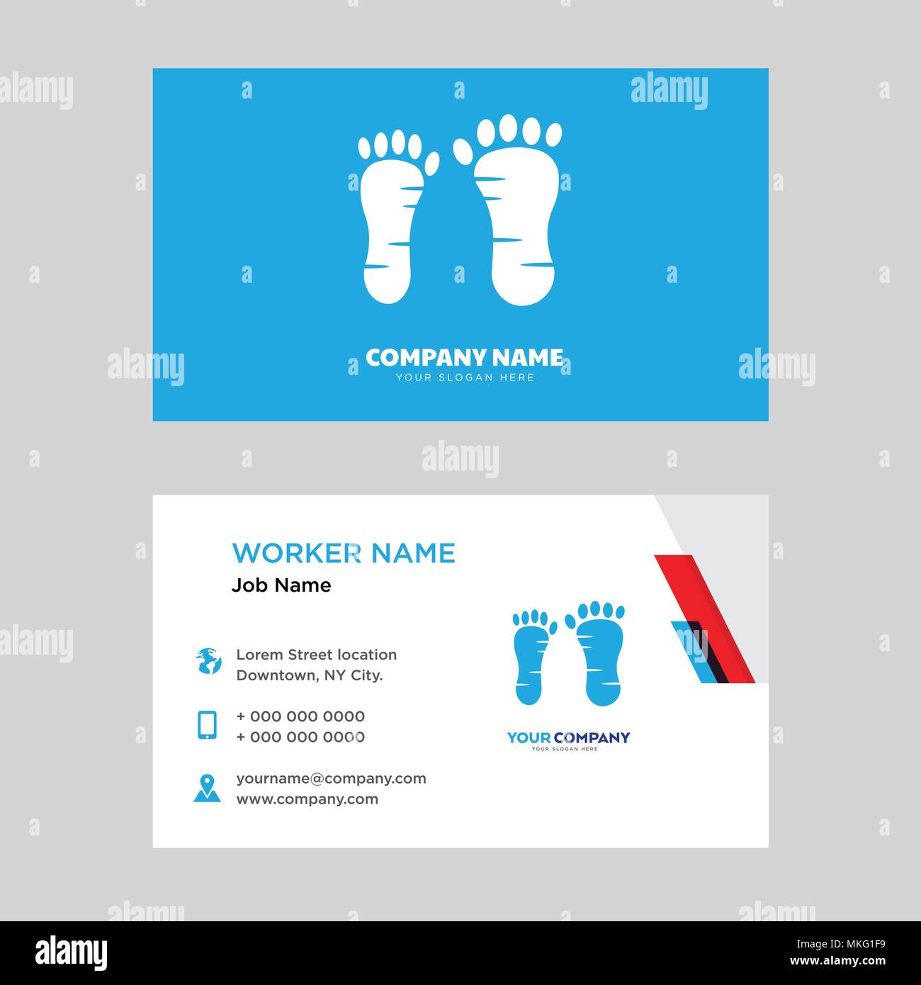 Human Foot business card design template, Visiting for your company ...