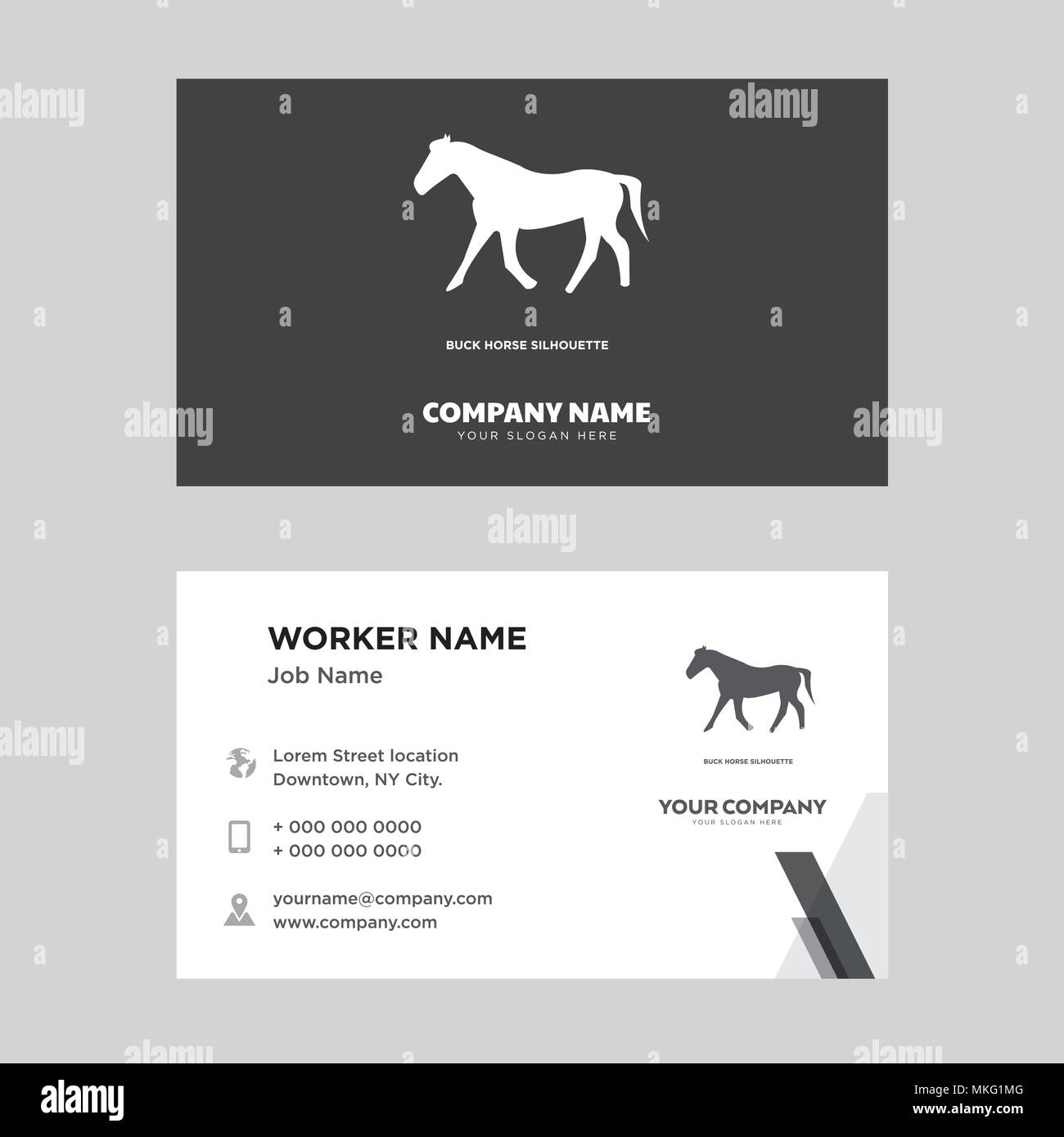 buck horse business card design template, Visiting for your company ...