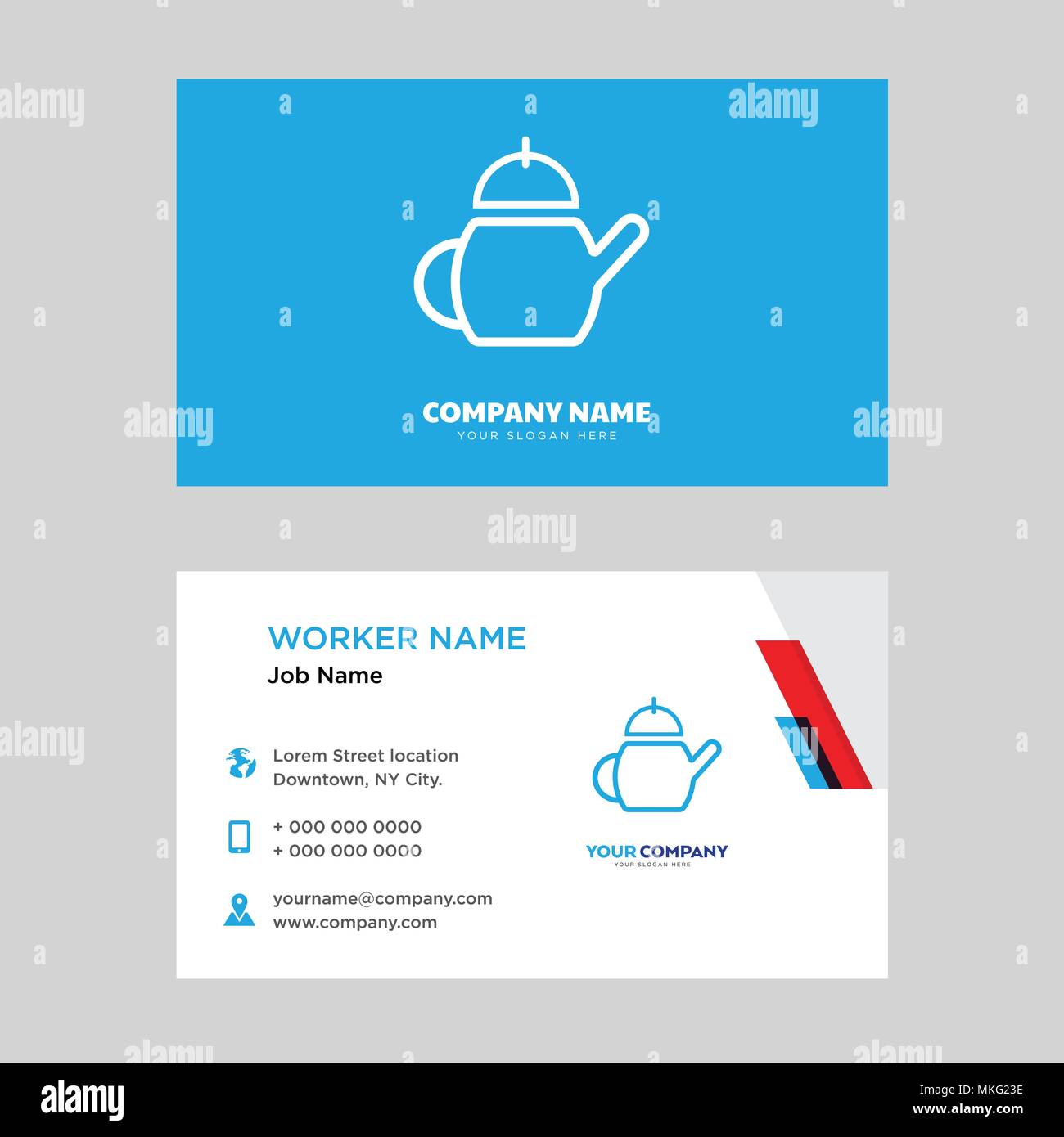 Tea business card design template, Visiting for your company, Modern ...