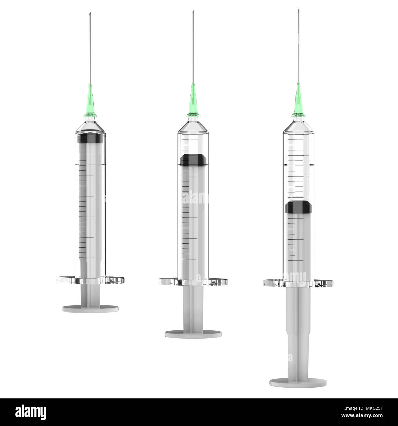 3d rendering medical syringe isolated on white Stock Photo - Alamy