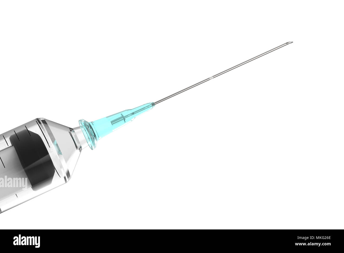 3d rendering medical syringe isolated on white Stock Photo - Alamy