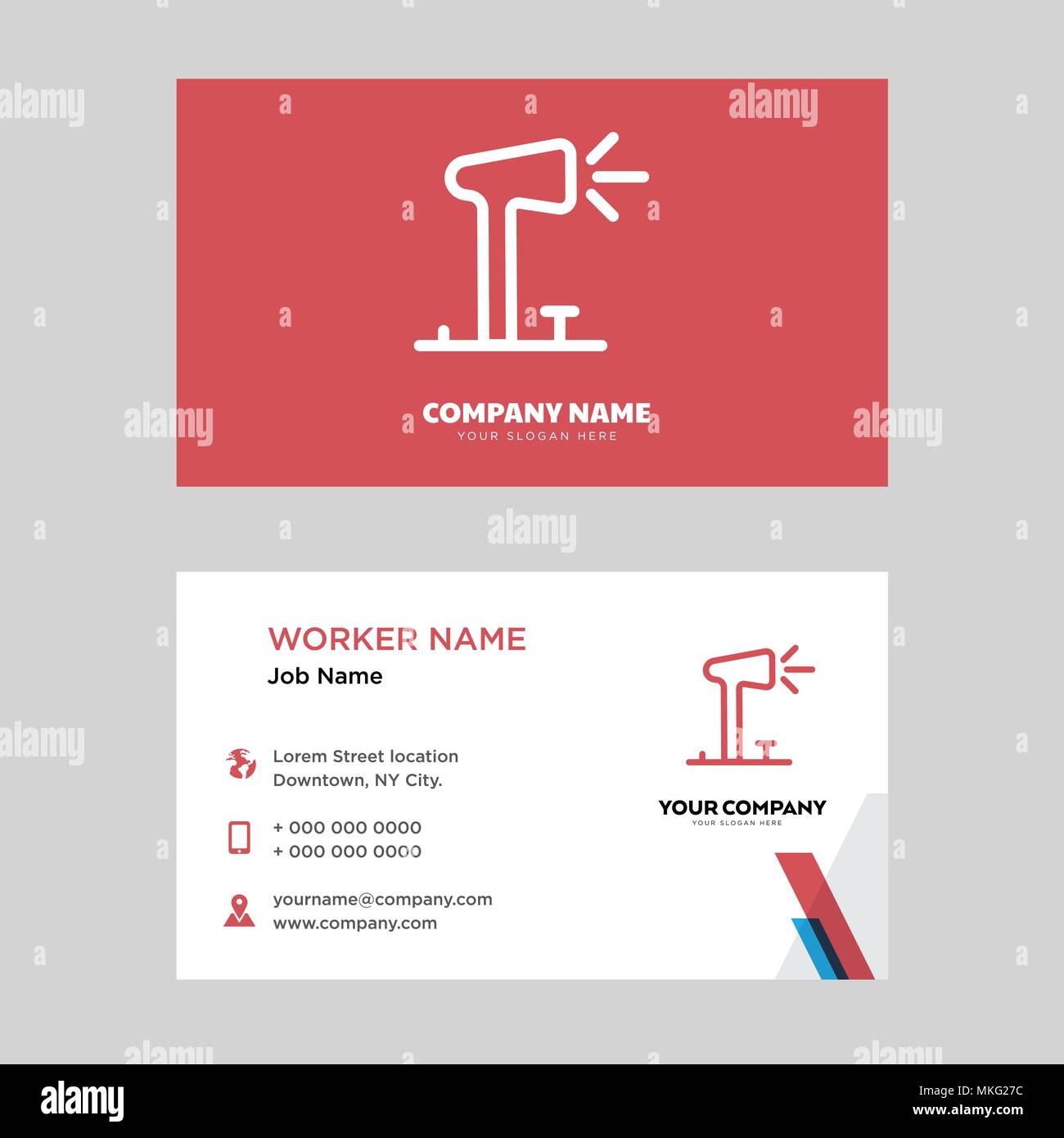 Lamp business card design template, Visiting for your company, Modern ...