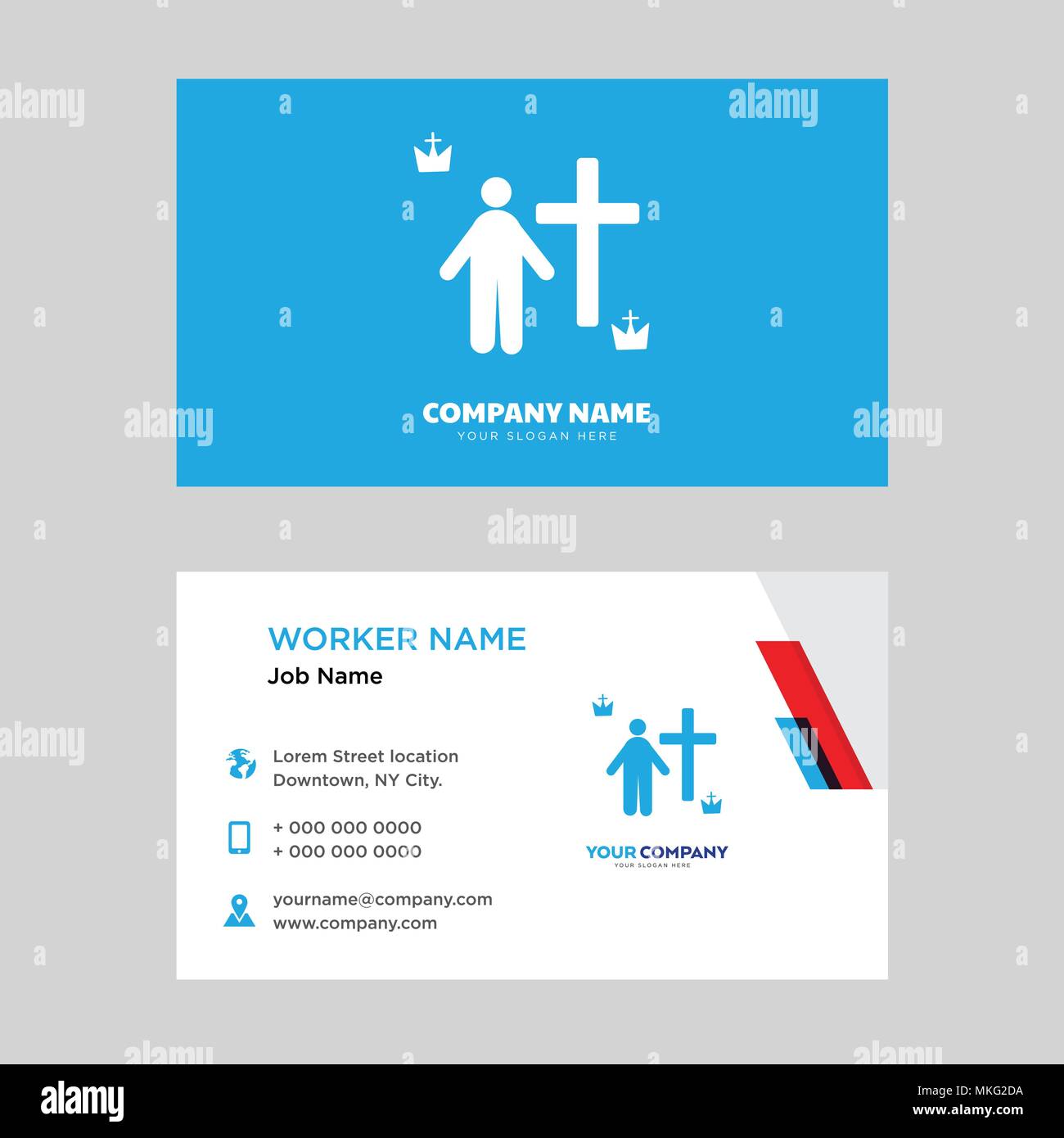 Priest business card design template, Visiting for your company, Modern ...