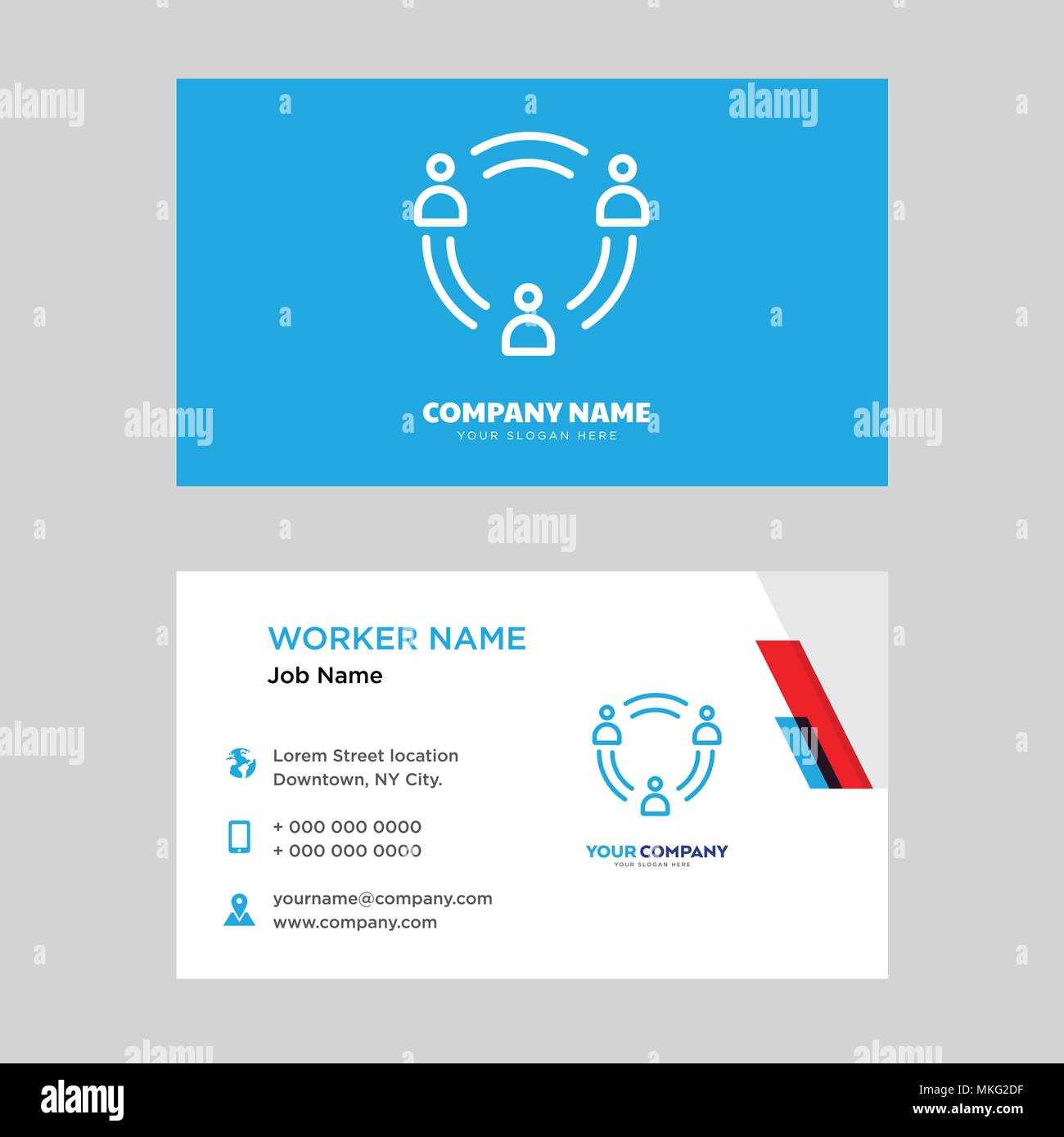Teamwork business card design template, Visiting for your company ...