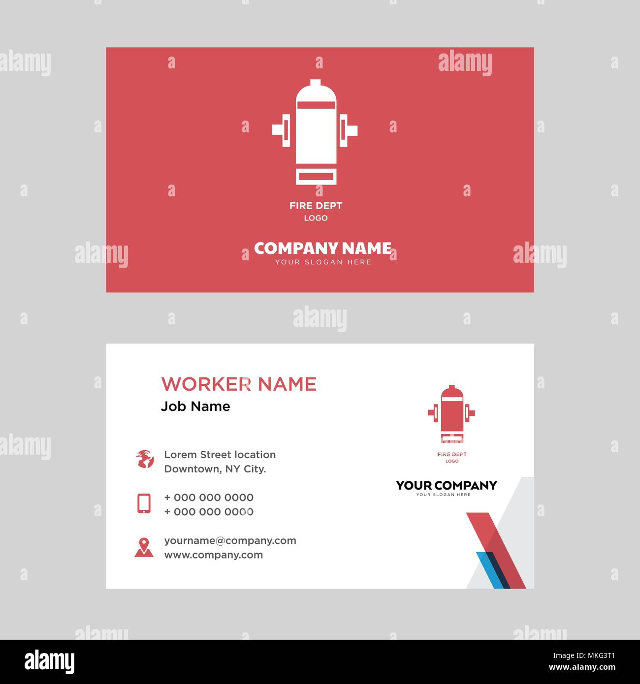 fire dept business card design template, Visiting for your company ...