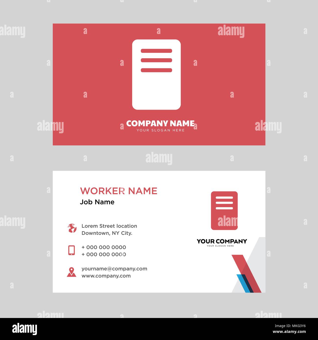 Contract business card design template, Visiting for your company ...