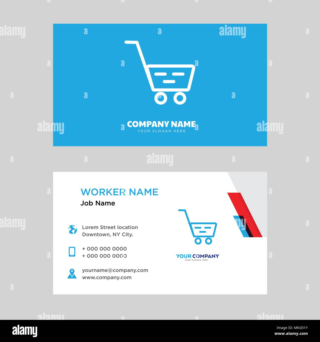 Shop business card design template, Visiting for your company, Modern ...