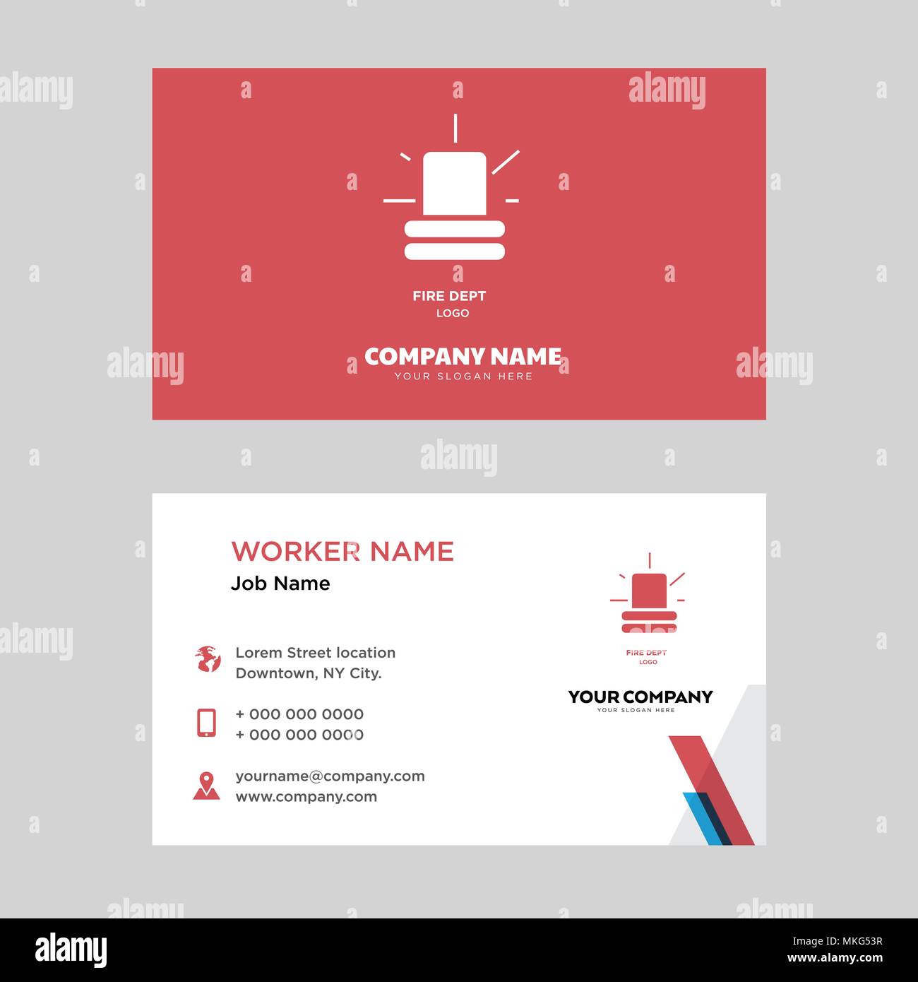 fire dept business card design template, Visiting for your company ...