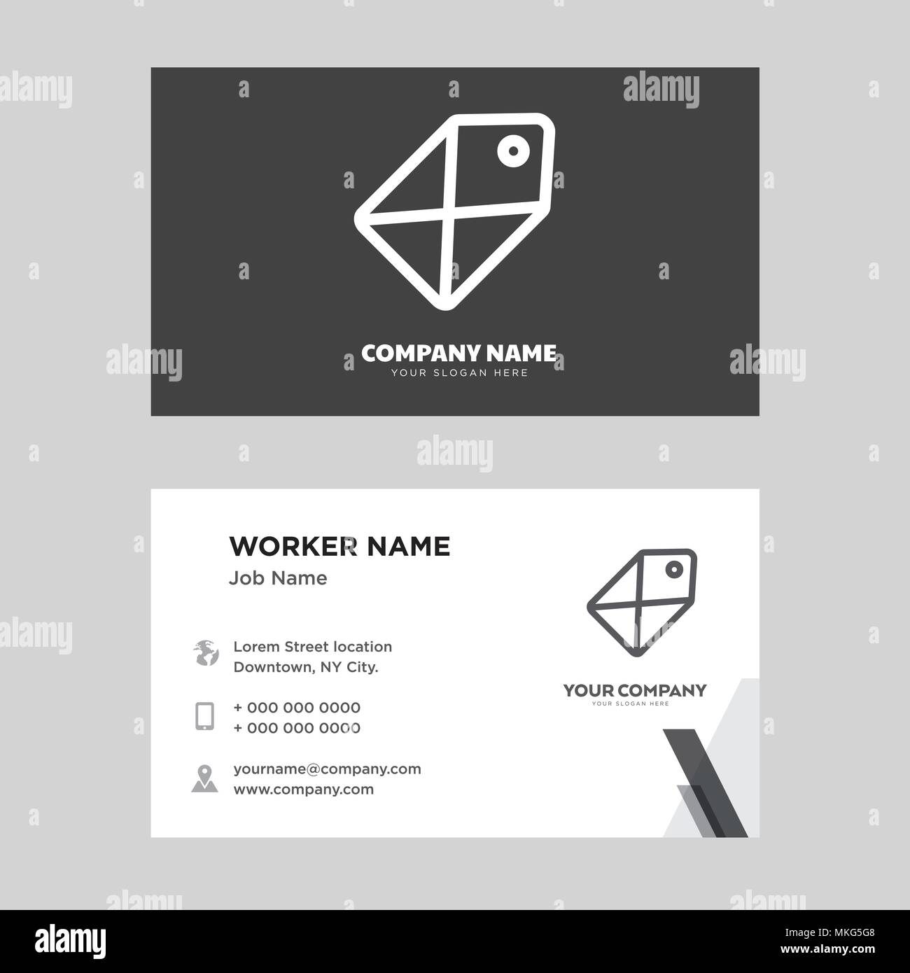 Tag business card design template, Visiting for your company, Modern ...
