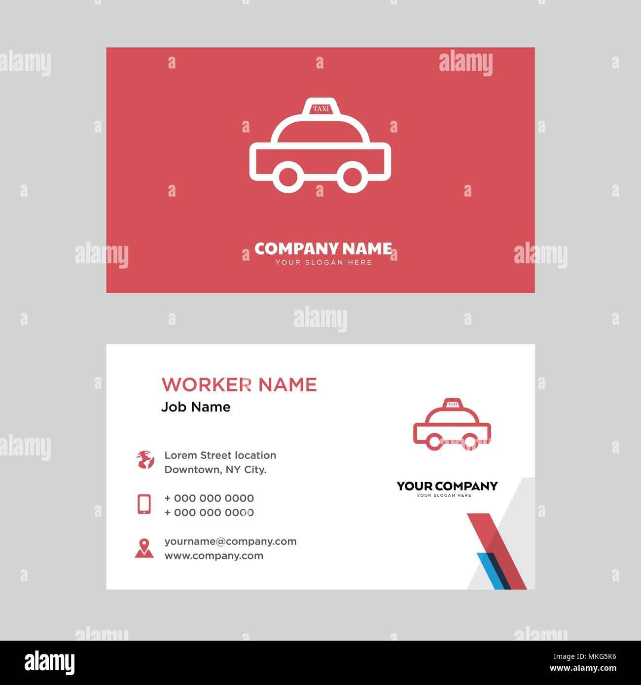 Car business card design template, Visiting for your company, Modern ...