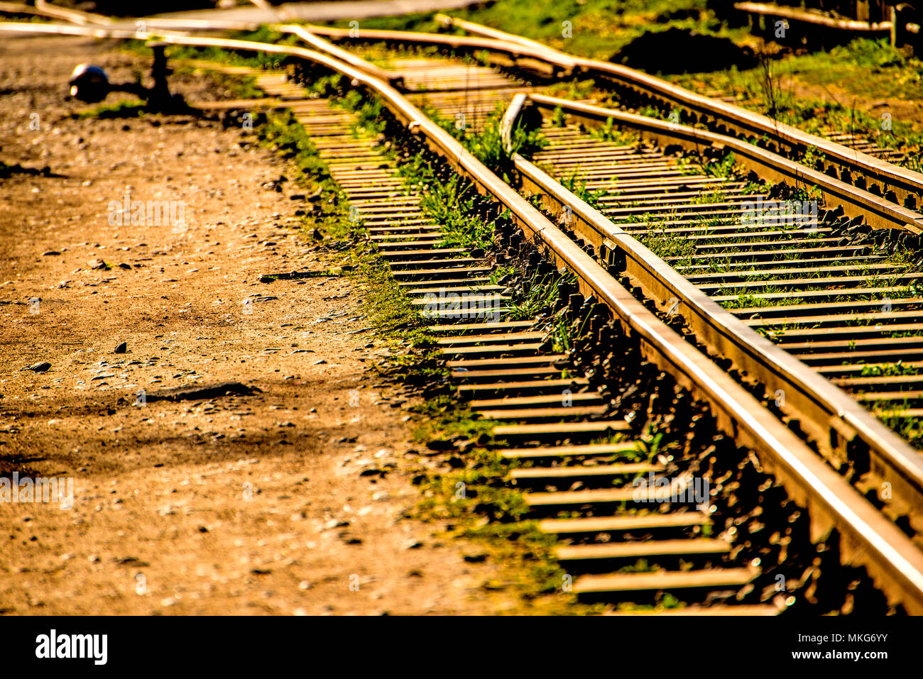 rails out of order Stock Photo - Alamy