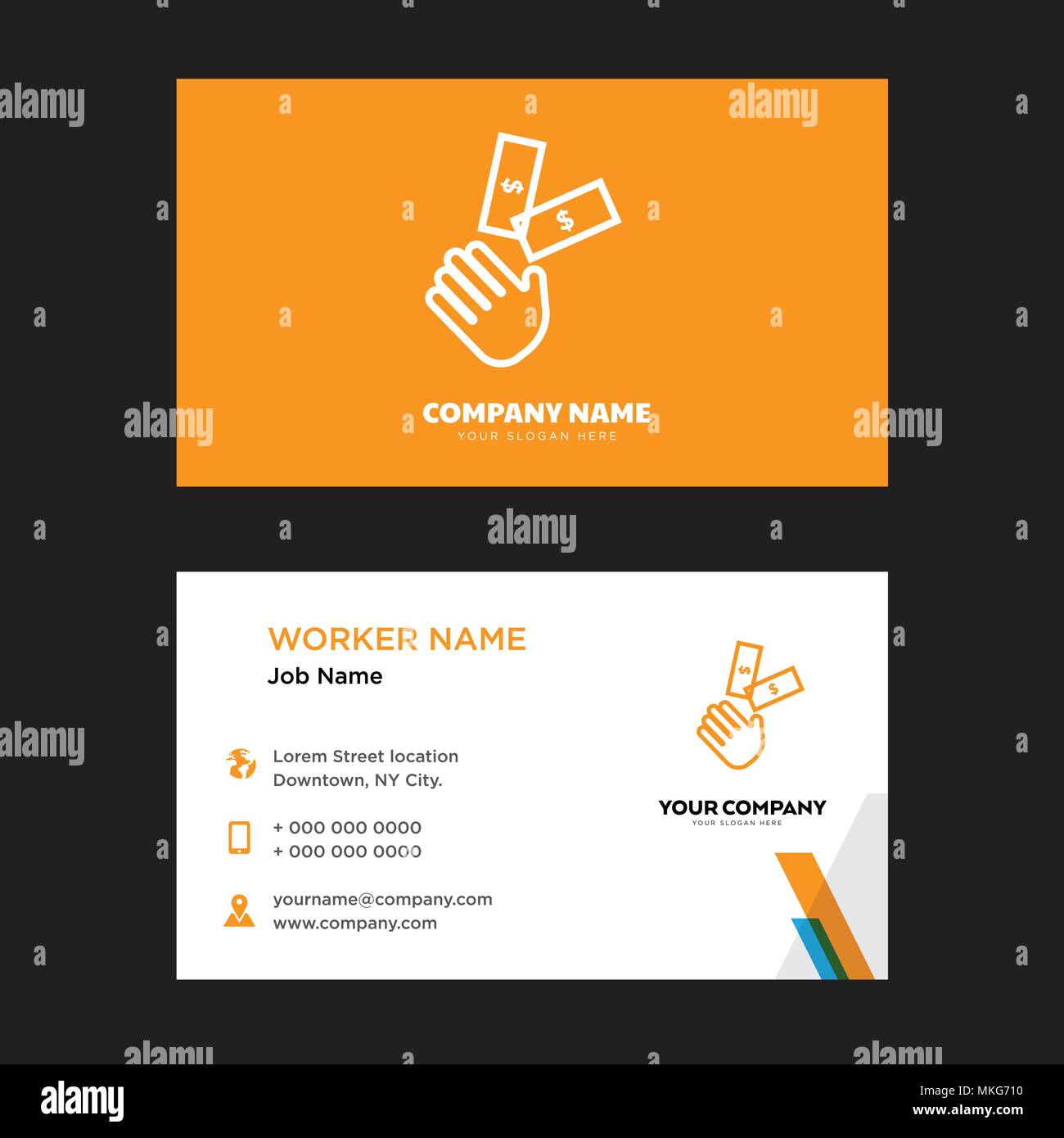 Investment business card design template, Visiting for your company ...
