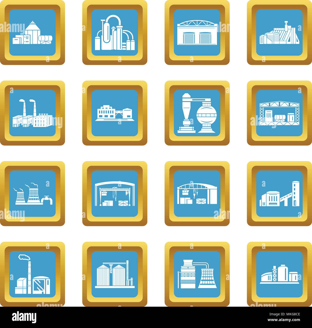 Concrete grain elevator Stock Vector Images - Alamy