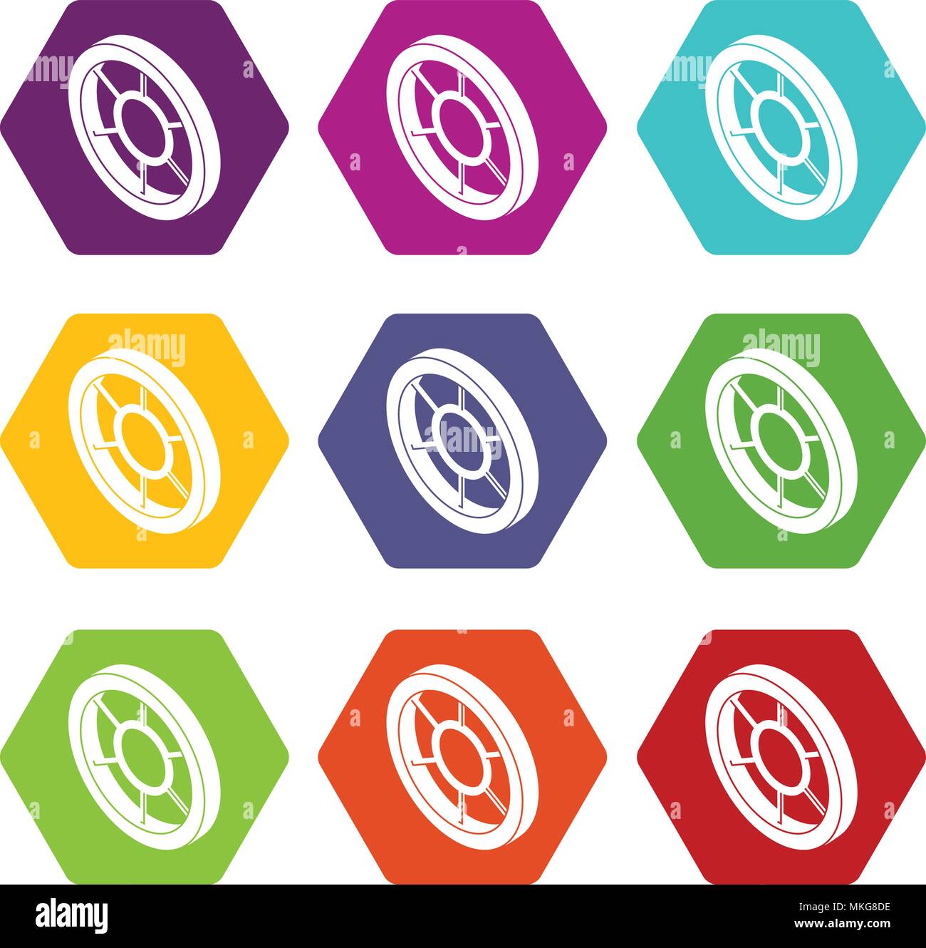 Round window frame icons set 9 vector Stock Vector Image & Art - Alamy