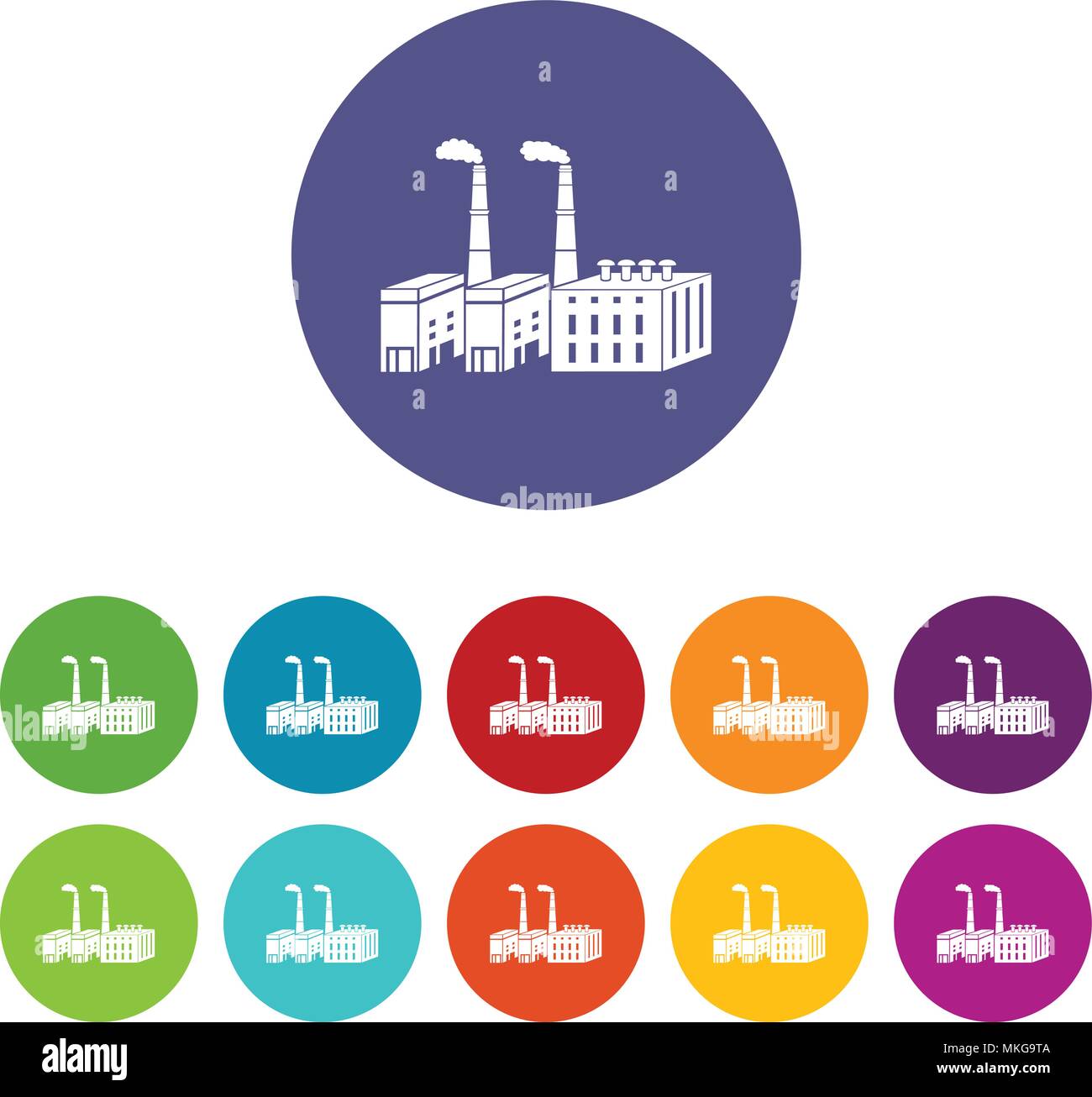 Large chemical plant icon, simple style Stock Vector Image & Art - Alamy