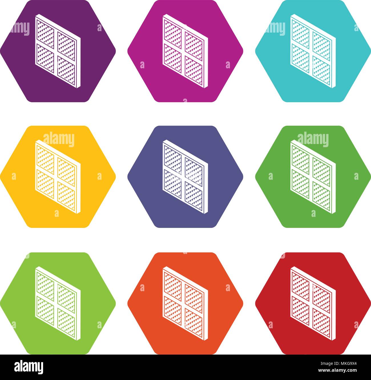 Square window frame icons set 9 vector Stock Vector Image & Art - Alamy