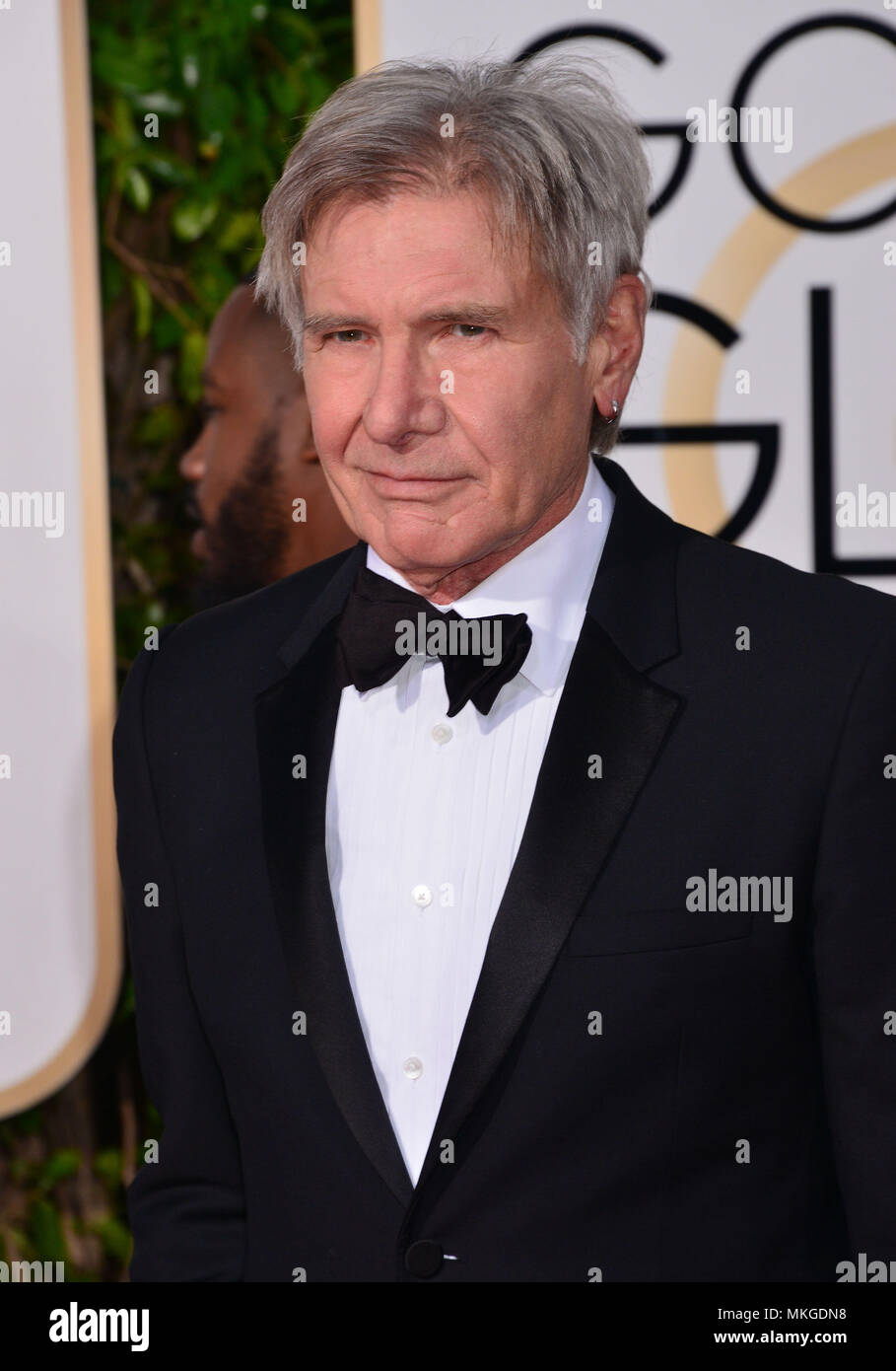 Harrison Ford at the 2016 Golden Globe Awards at the Beverly Hilton in ...