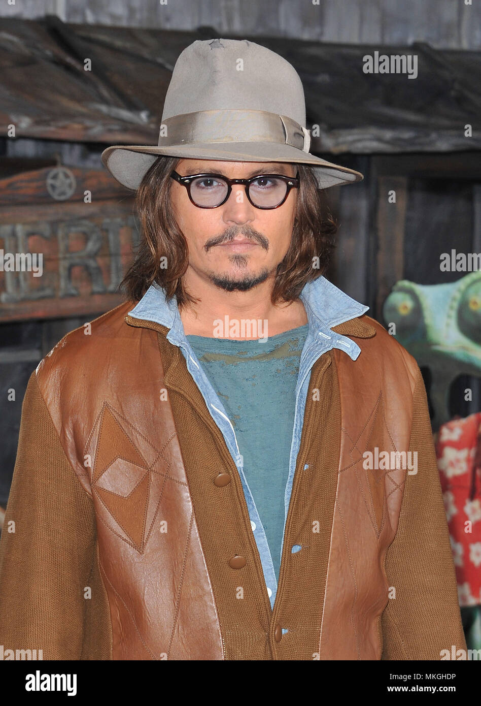 Johnny Depp - Rango Premiere at the Westwood Village Theatre In Los ...
