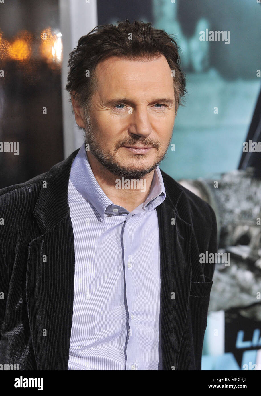 Leam Neeson attendiing the " Unknow " Premiere at the Westwood Village ...