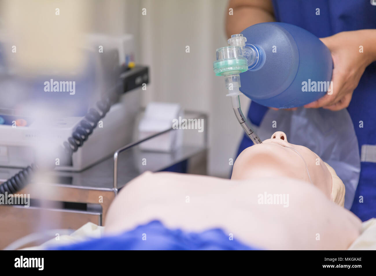 CPR training medical procedure, in the class Stock Photo - Alamy