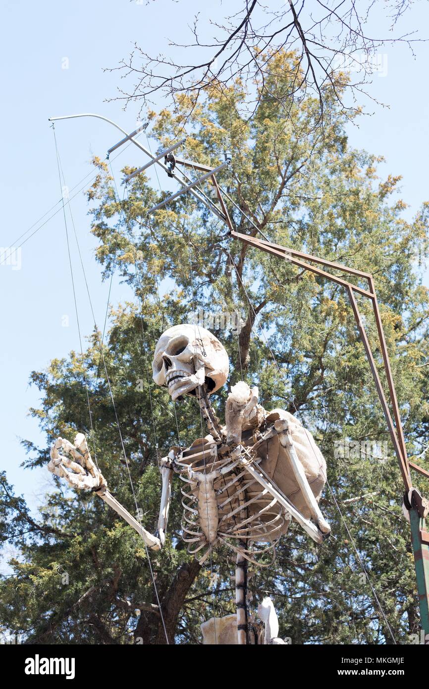 A giant skeleton puppet welcomes spring at the May Day festival in ...