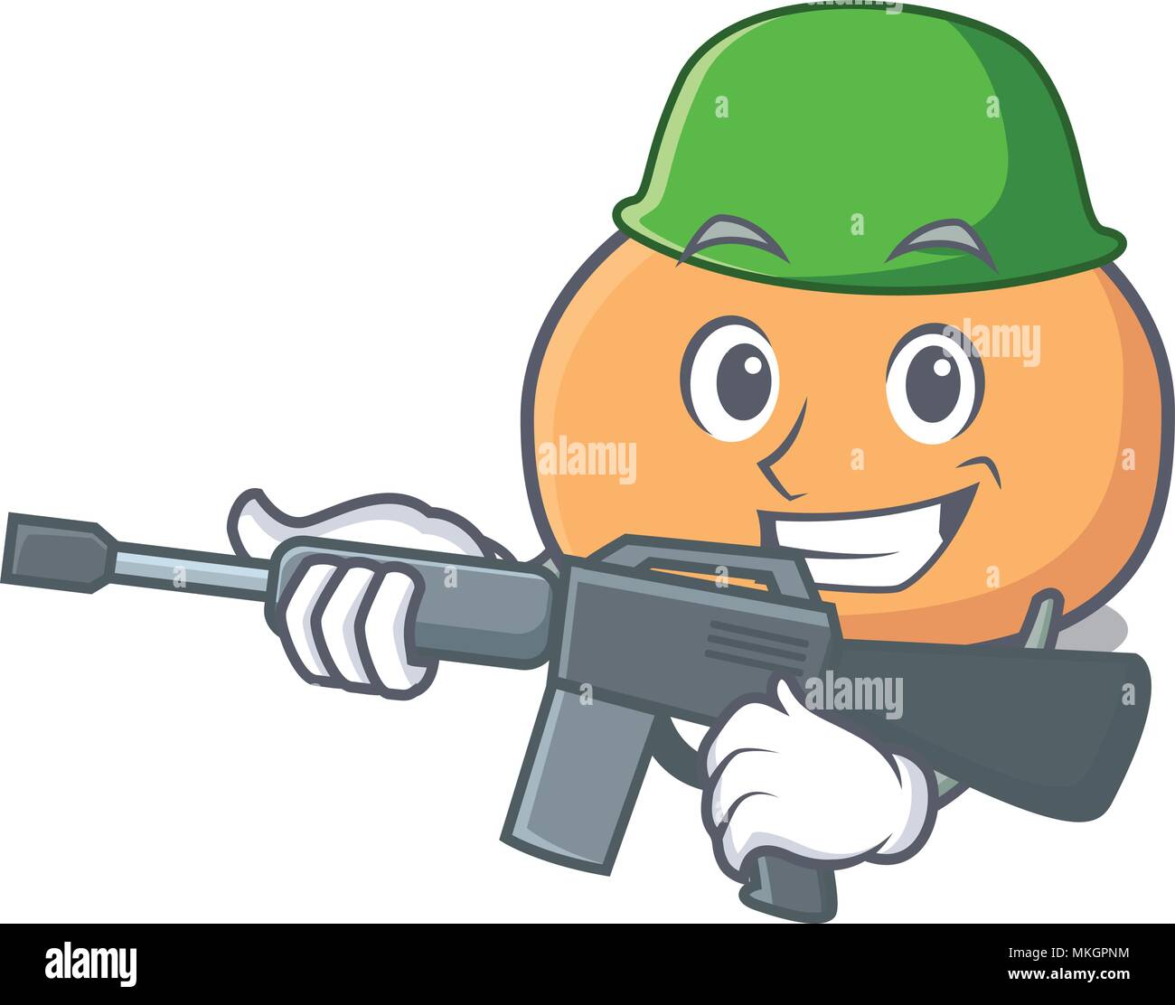 Army mochi character cartoon style vector illustration Stock Vector ...