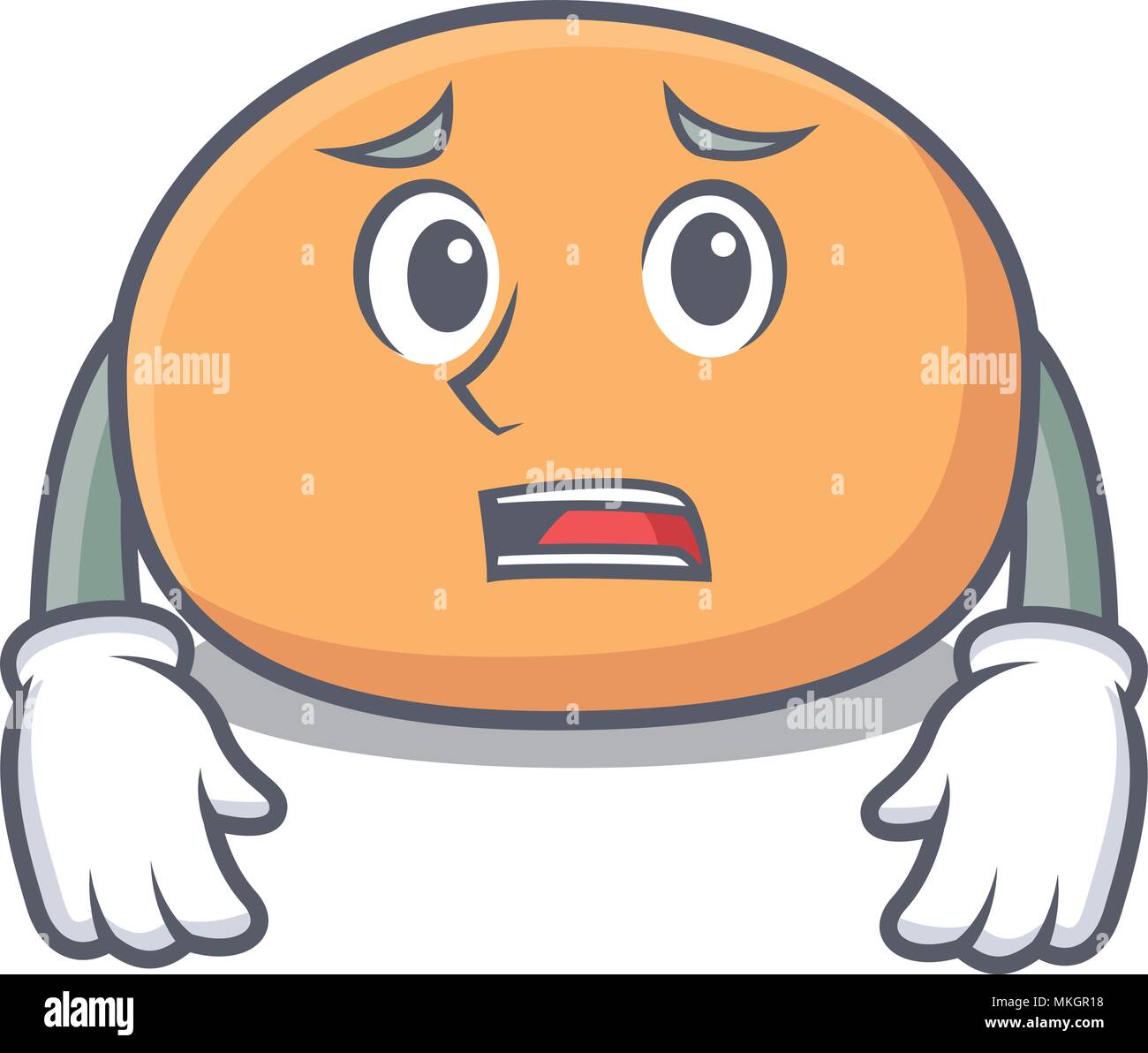 Afraid mochi mascot cartoon style vector illustration Stock Vector ...