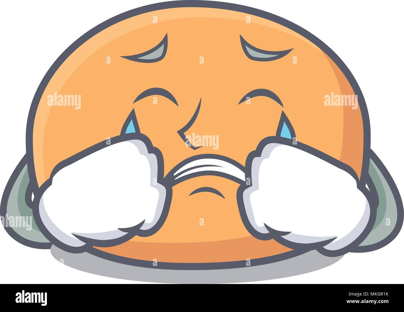 Crying mochi mascot cartoon style vector illustration Stock Vector ...