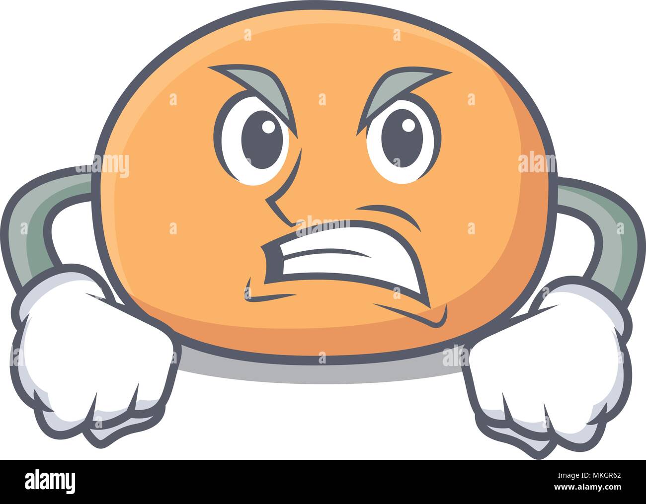 Angry mochi mascot cartoon style vector illustration Stock Vector Image ...