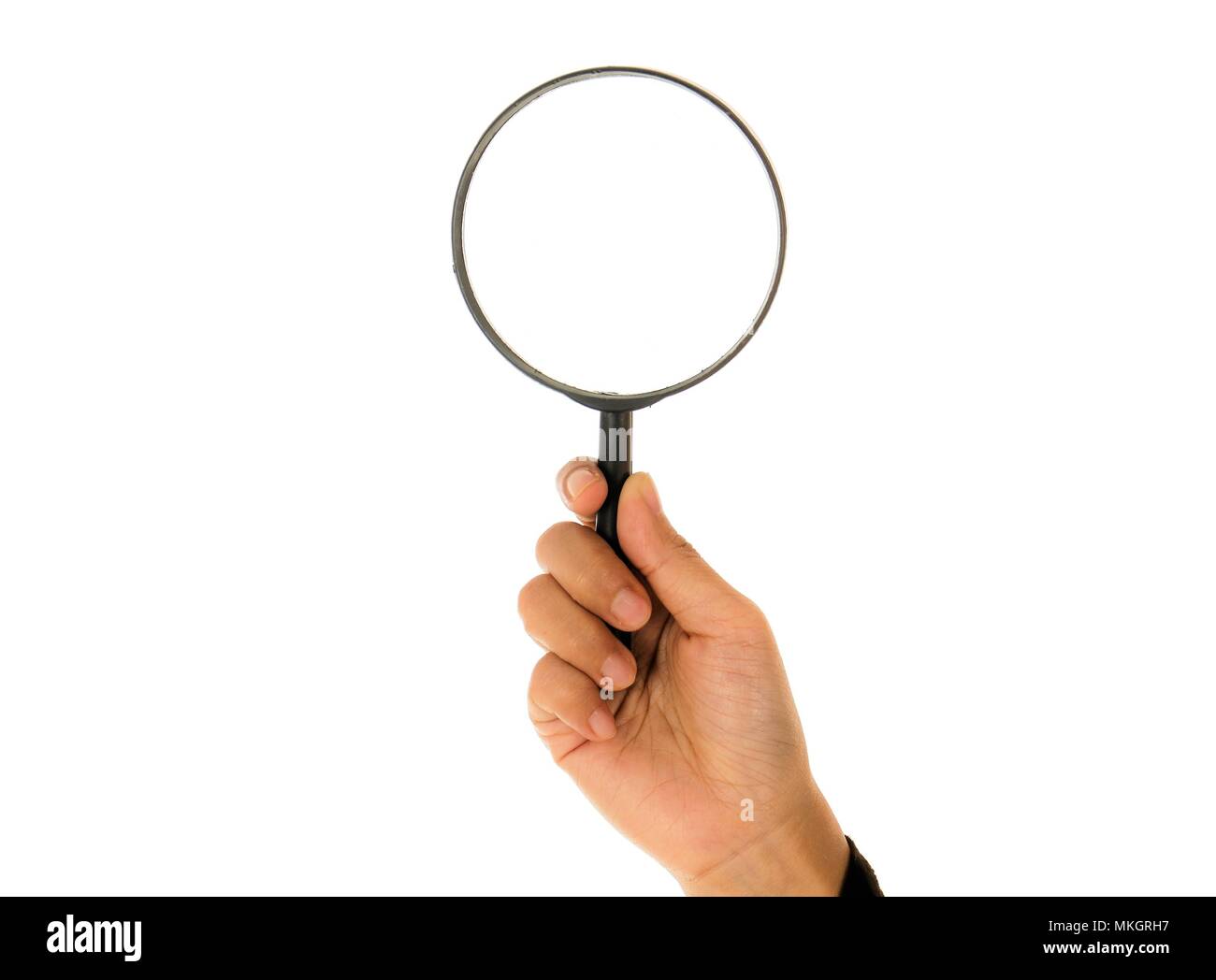 Magnifying glass analysis business Cut Out Stock Images & Pictures - Alamy