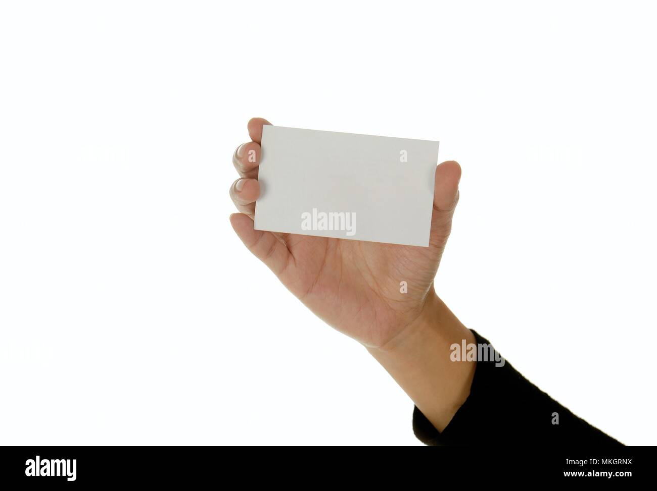 hand holding business card Stock Photo - Alamy