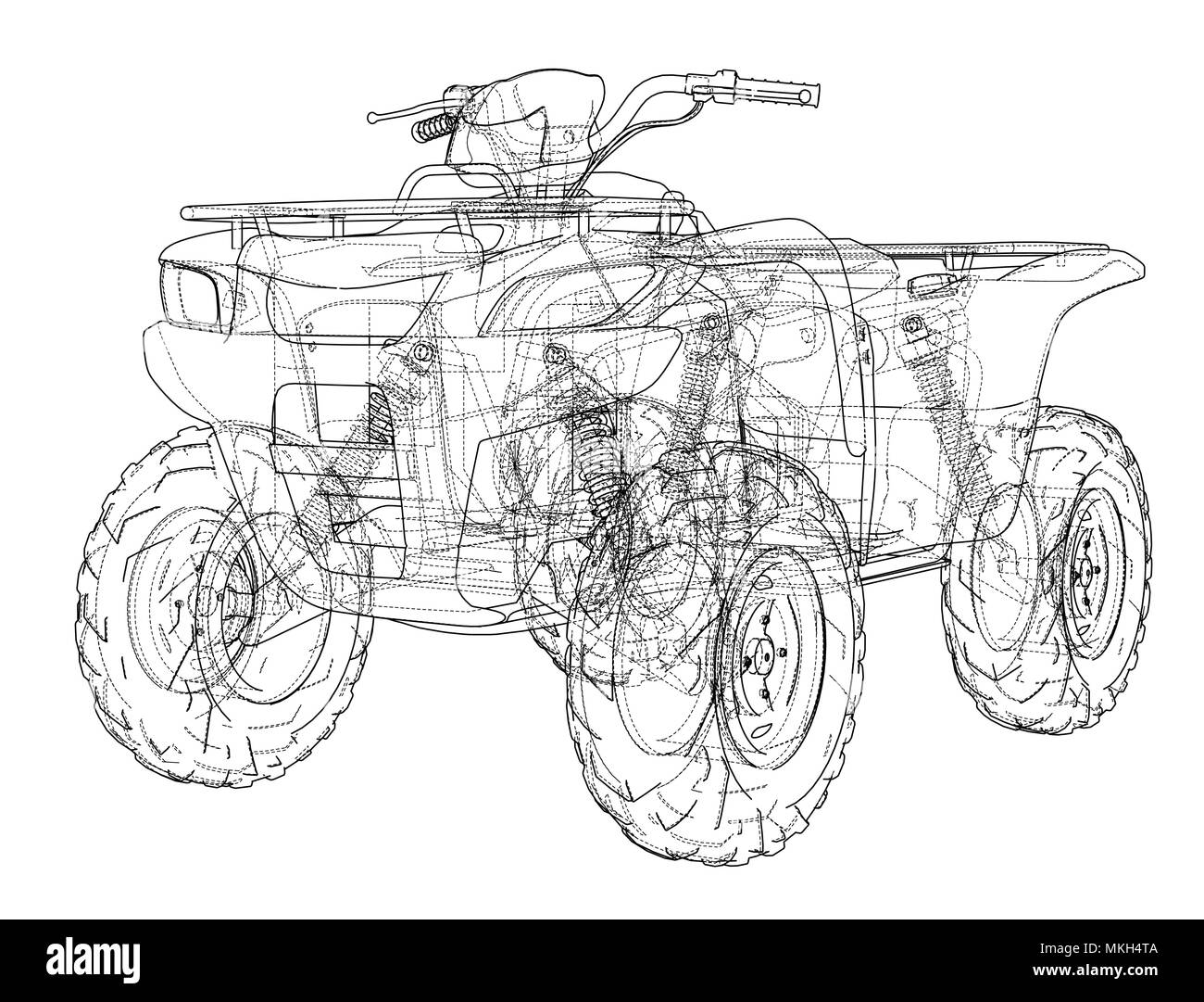 ATV quadbike concept outline. Vector Stock Vector Image & Art - Alamy