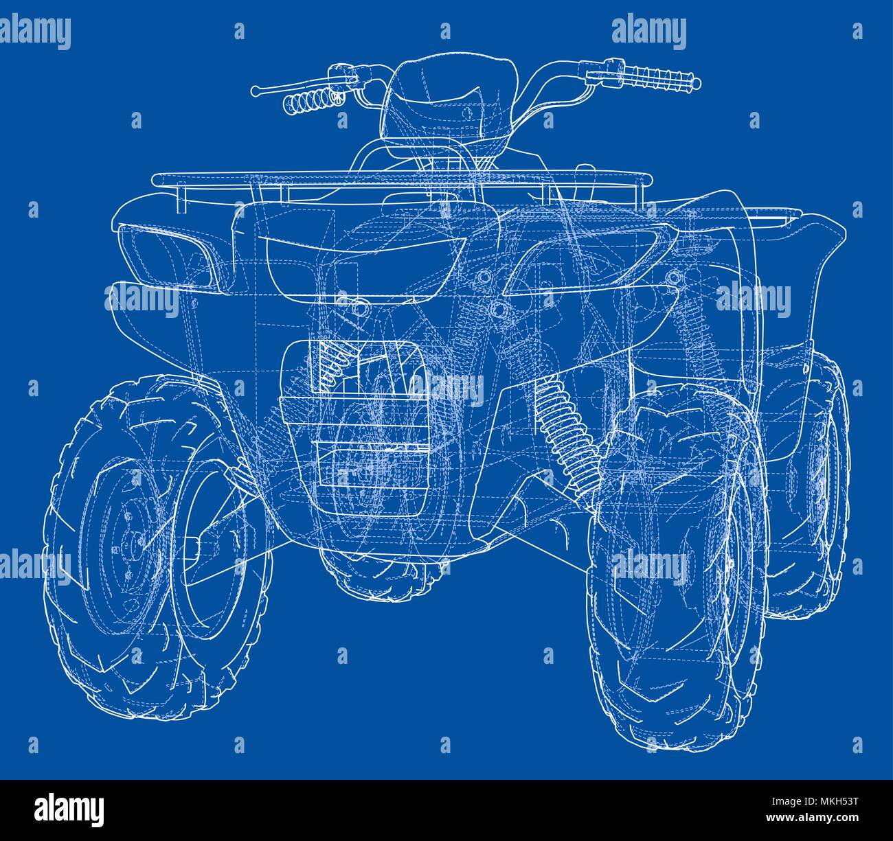 ATV quadbike concept outline. Vector Stock Vector Image & Art - Alamy