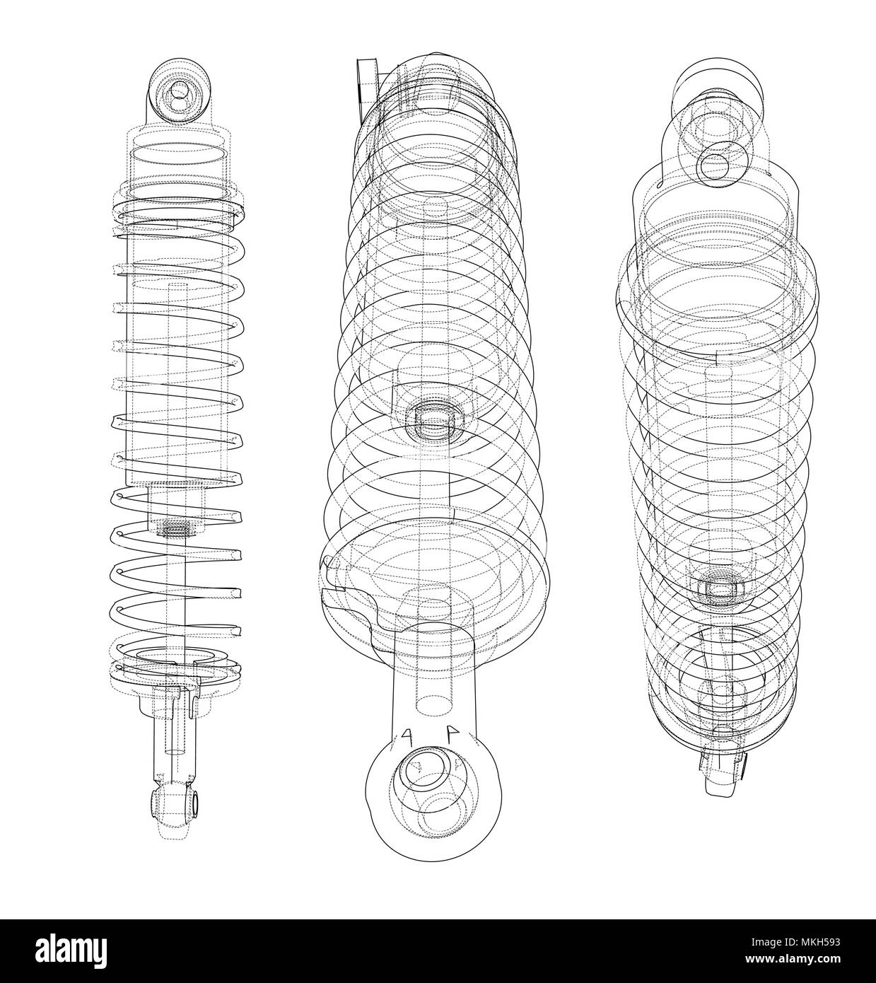 Shock absorber collection outline. Vector Stock Vector Image & Art - Alamy