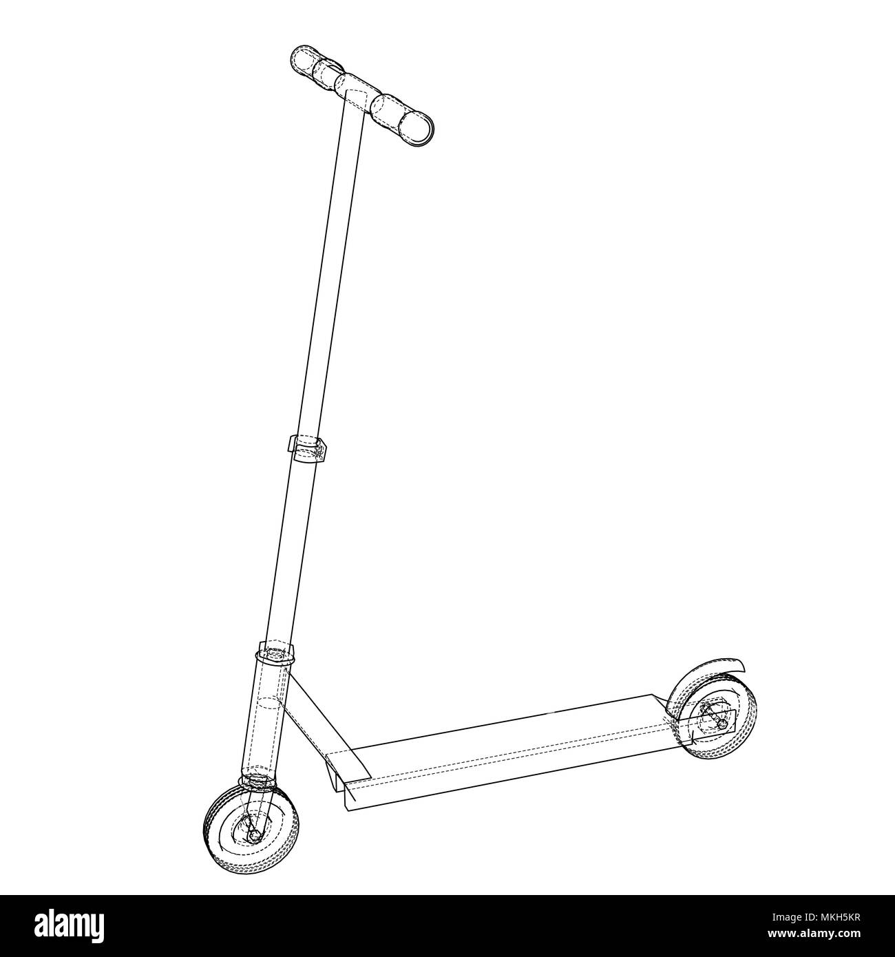 Kick scooter outline. Vector Stock Vector Image & Art - Alamy
