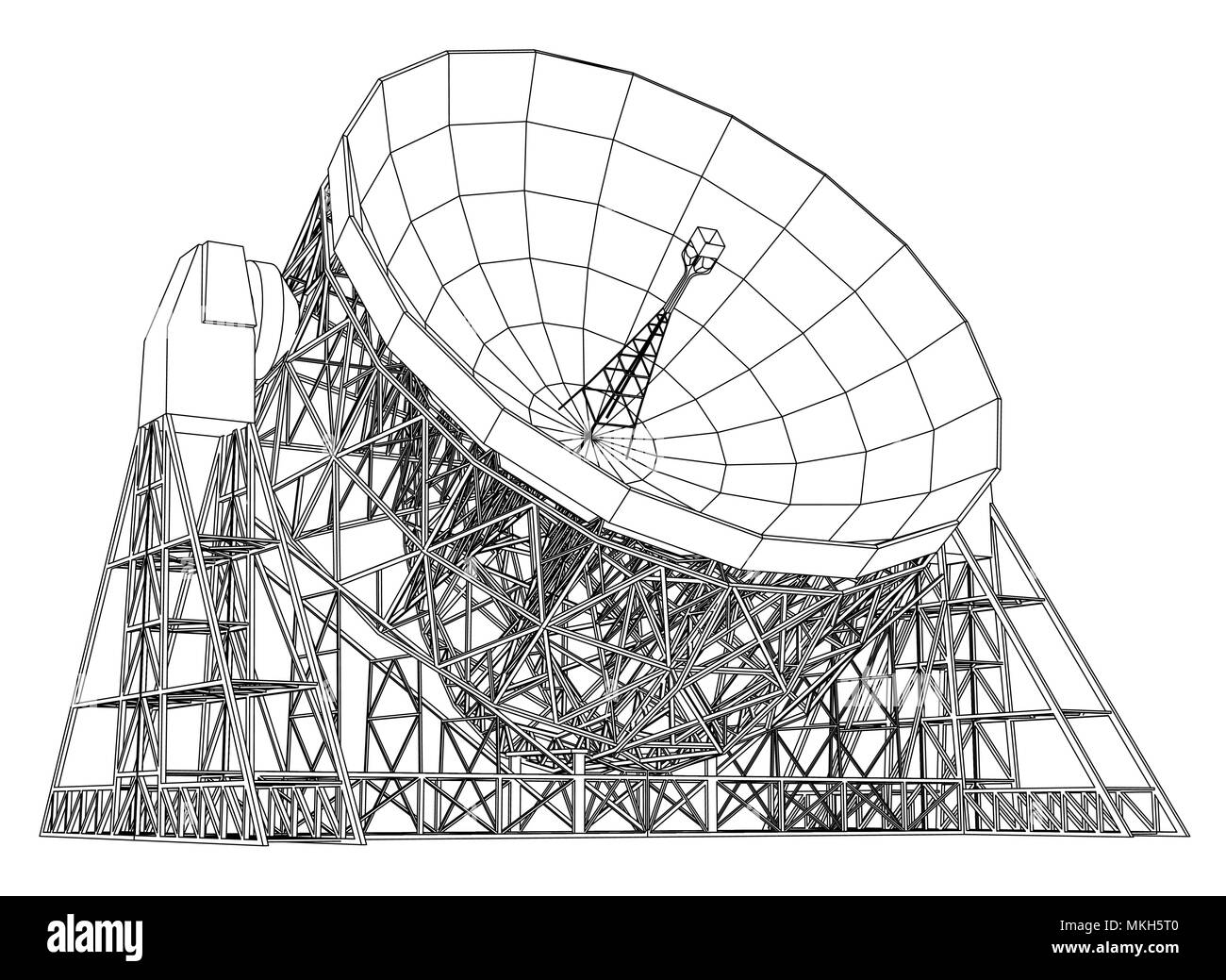 Radio Telescope concept outline. Vector Stock Vector Image & Art - Alamy