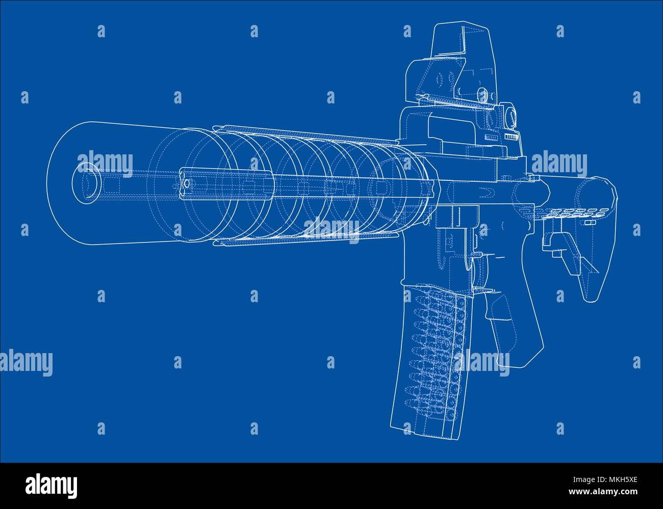 Machine Gun. Vector Stock Vector Image & Art - Alamy