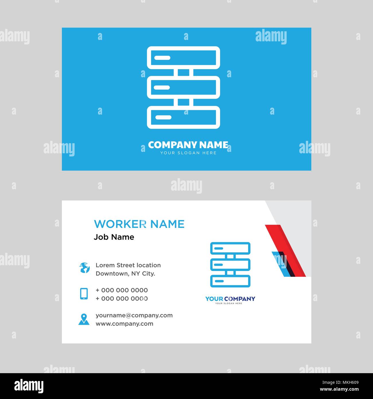 Database business card design template, Visiting for your company ...