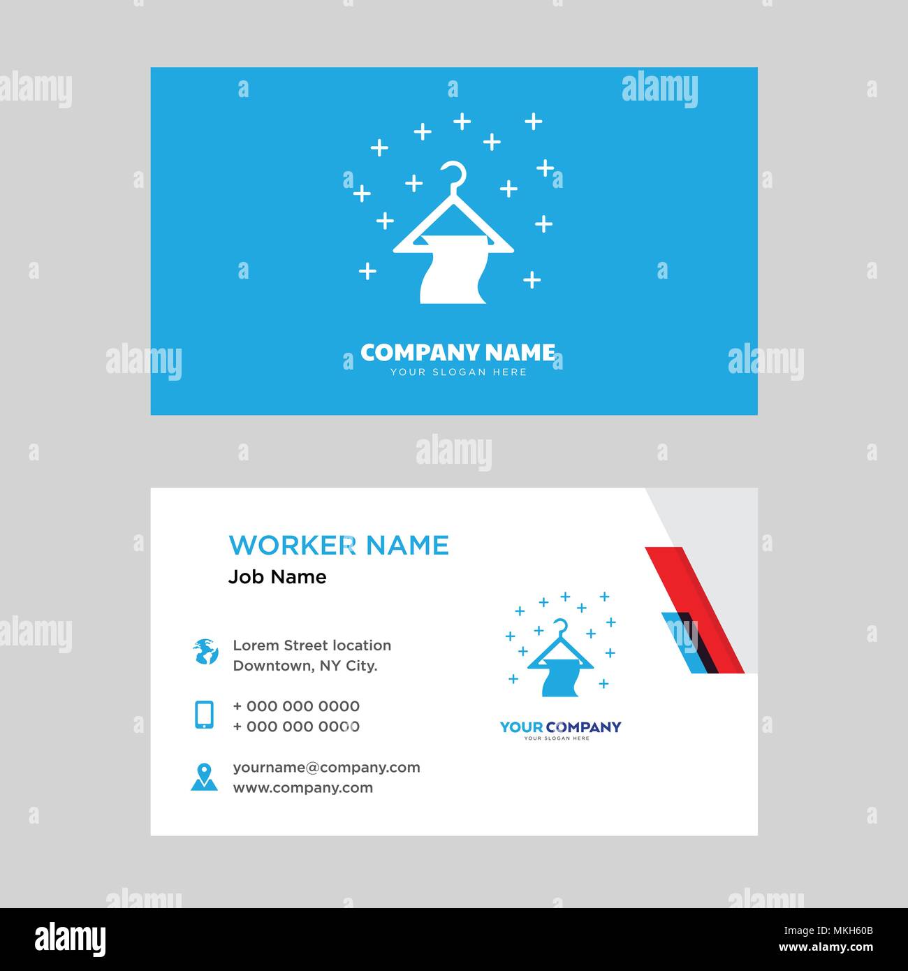 Hanger business card design template, Visiting for your company, Modern ...