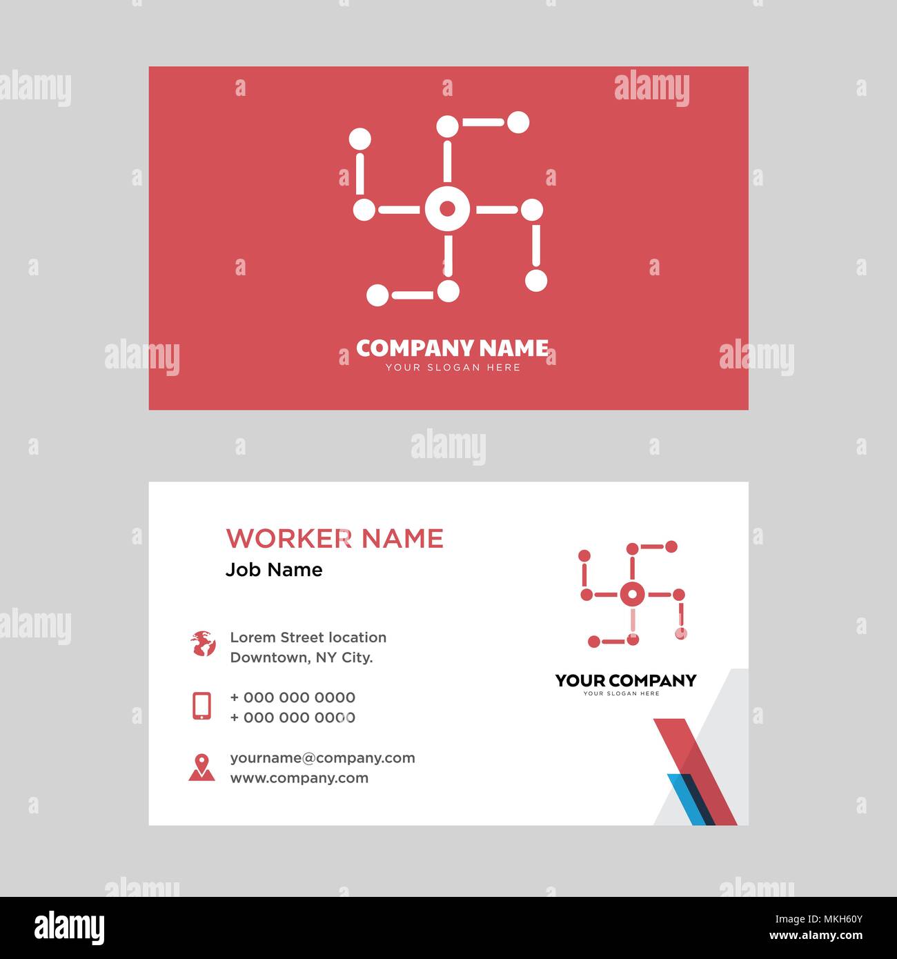 Networking business card design template, Visiting for your company ...
