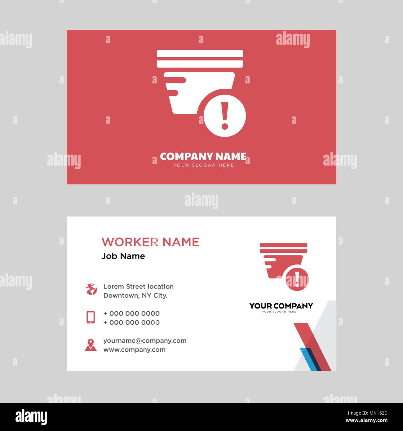 Smoke detector business card design template, Visiting for your company ...