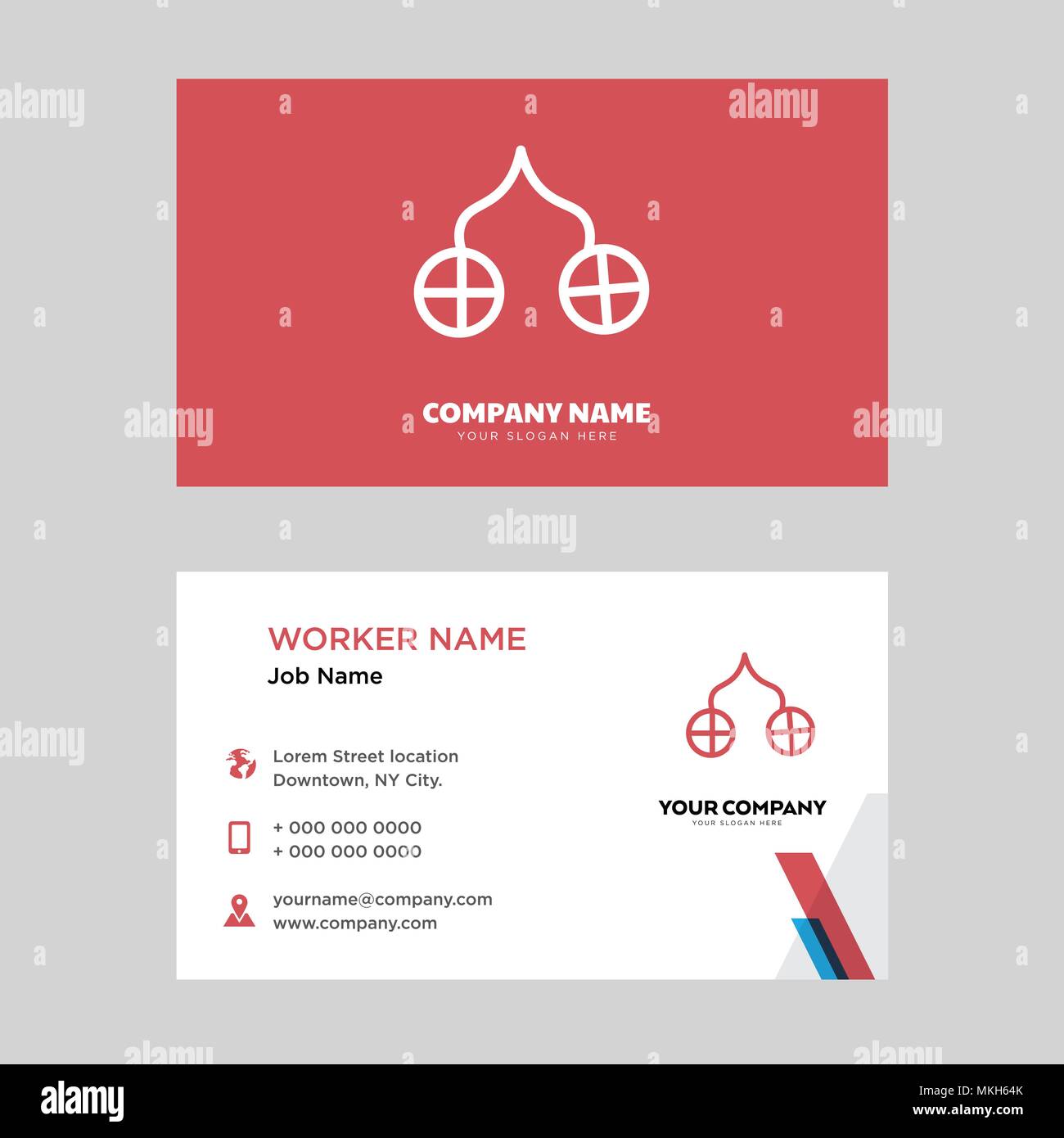 Towel business card design template, Visiting for your company, Modern ...