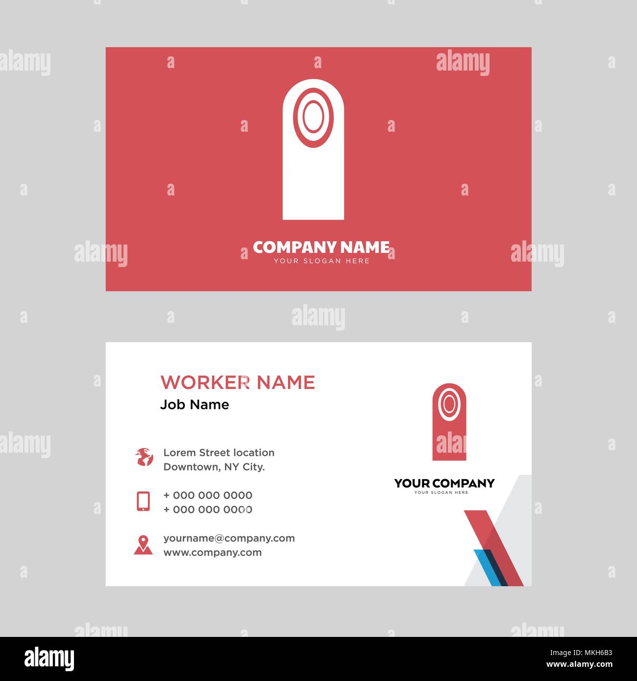 Human Fingerprint business card design template, Visiting for your ...