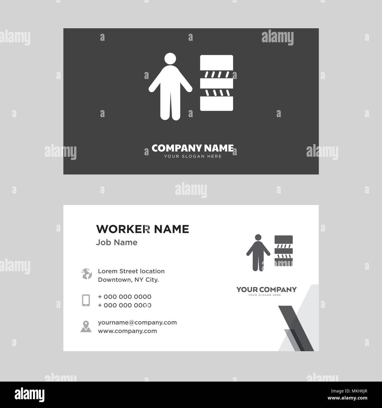 Librarian business card design template, Visiting for your company ...