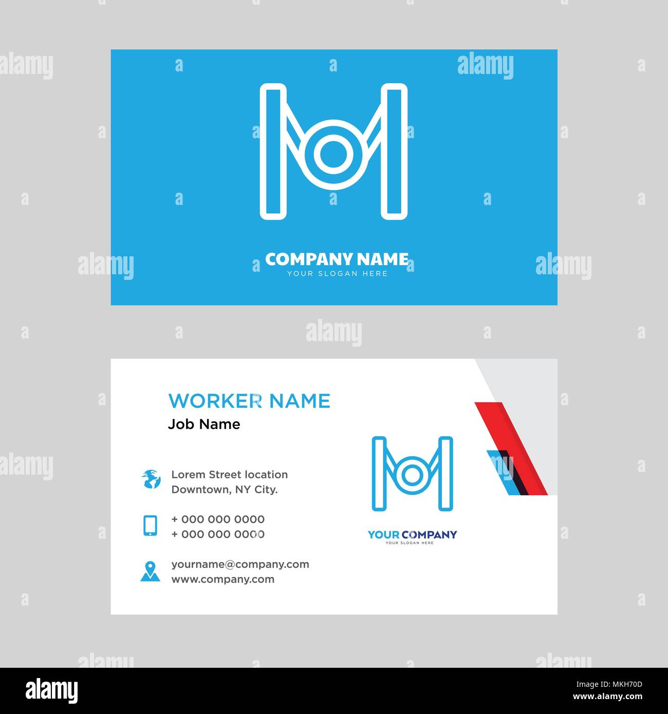 Gong business card design template, Visiting for your company, Modern ...