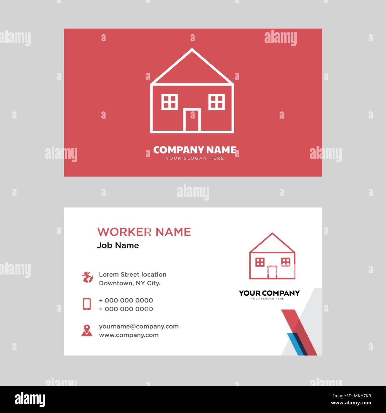 Apartment business card design template, Visiting for your company ...