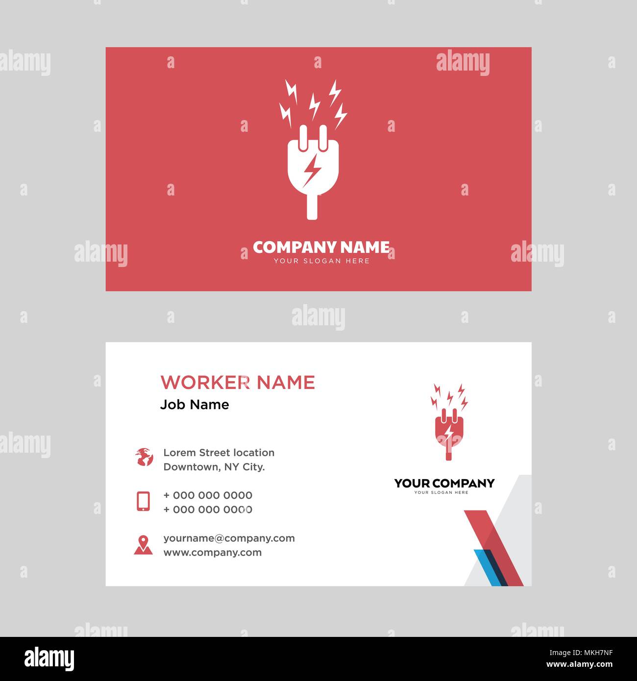 Energy business card design template, Visiting for your company, Modern ...